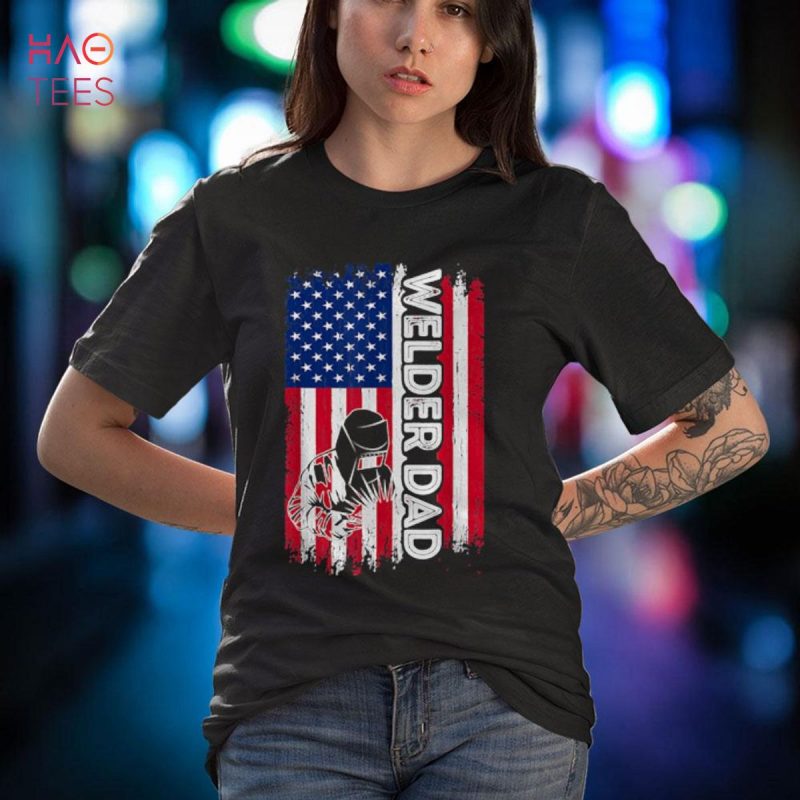 Welder DAD American Flag Welding DADDY Father's Day