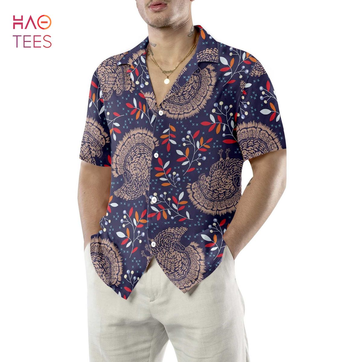 [BEST] Turkey Thanksgiving Seamless Pattern Hawaiian Shirt
