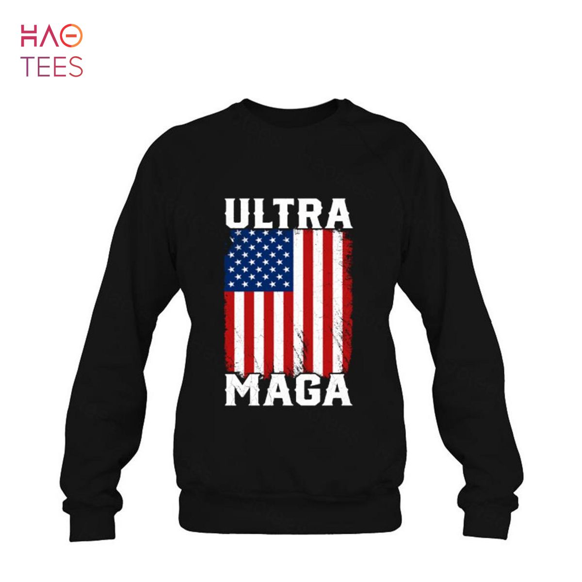 Distressed Ultra Maga USA American Flag Patriotic Shirt