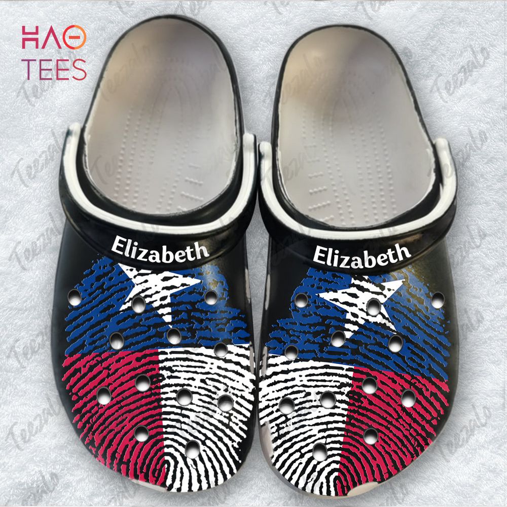 DNA Texas Flag Texas Gift Personalized Clogs Shoes