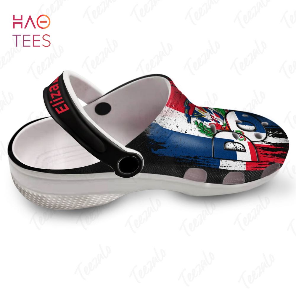 Dominican Do Flag Personalized Clogs Shoes
