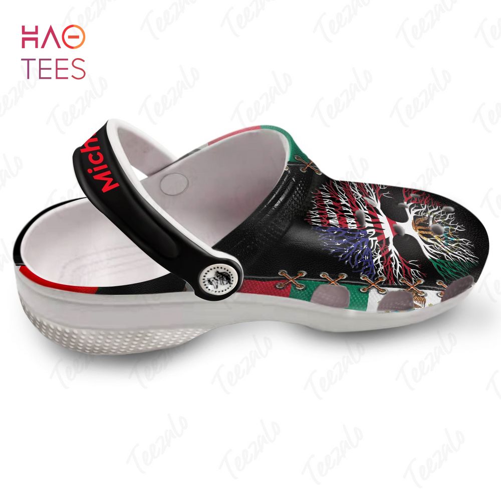 Mexico Roots Gift Mexican American Flag Crocs Shoes