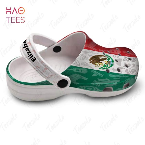 Symbols Shadow Effect In Mexico Flag Personalized Crocs Shoes
