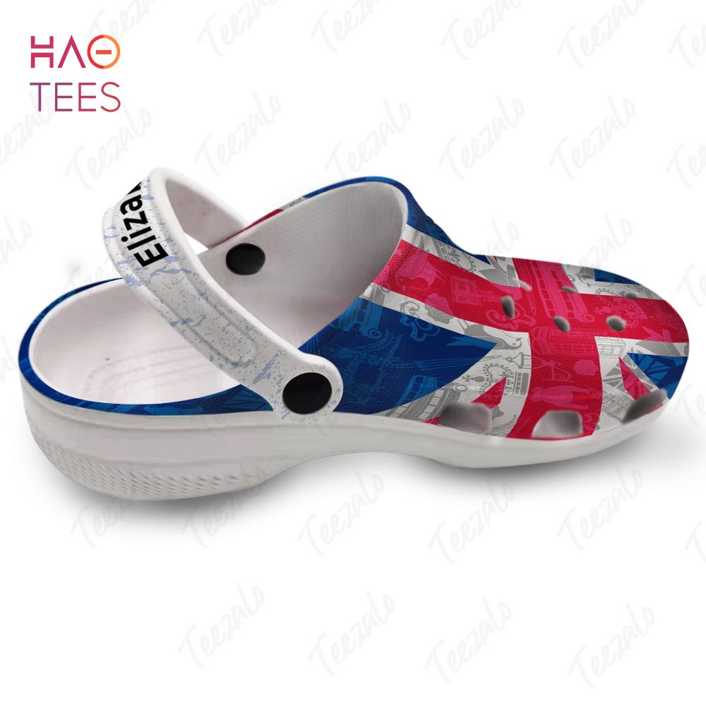 Symbols Shadow Effect In UK Flag Personalized Clog Crocs Shoes