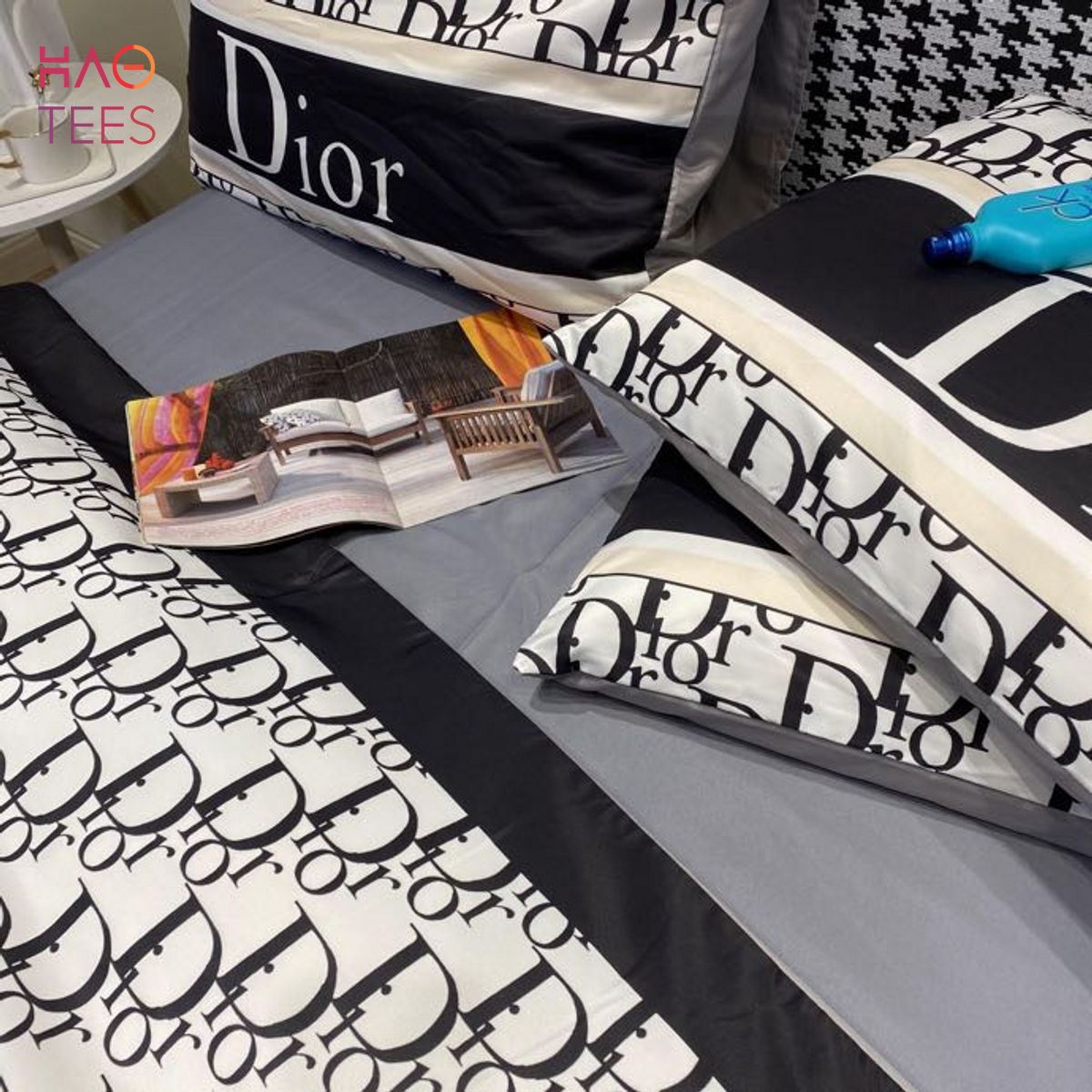 Dior Black White Bedding Set