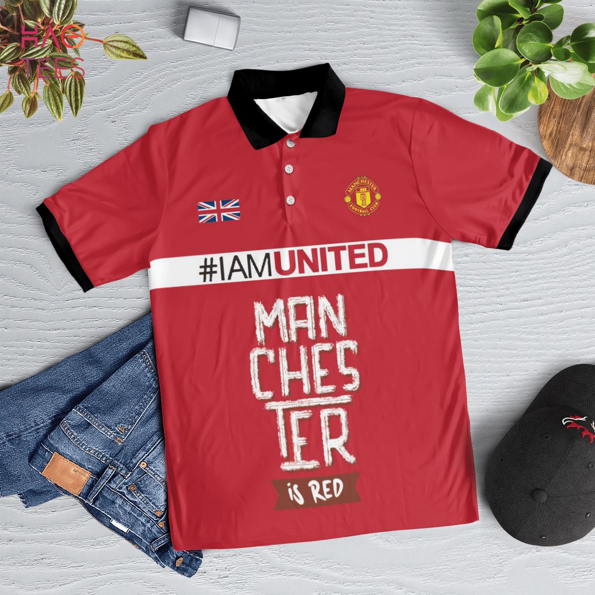 BEST Manchester In My Heart Polo Shirt Black Limited Edition