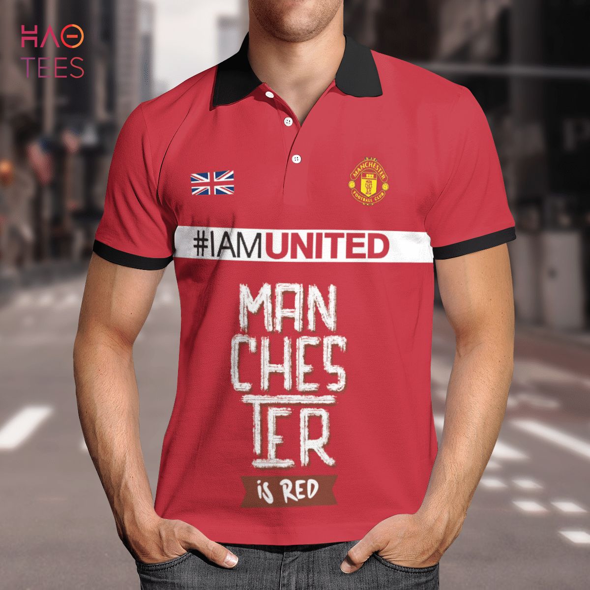 BEST Manchester In My Heart Polo Shirt Black Limited Edition