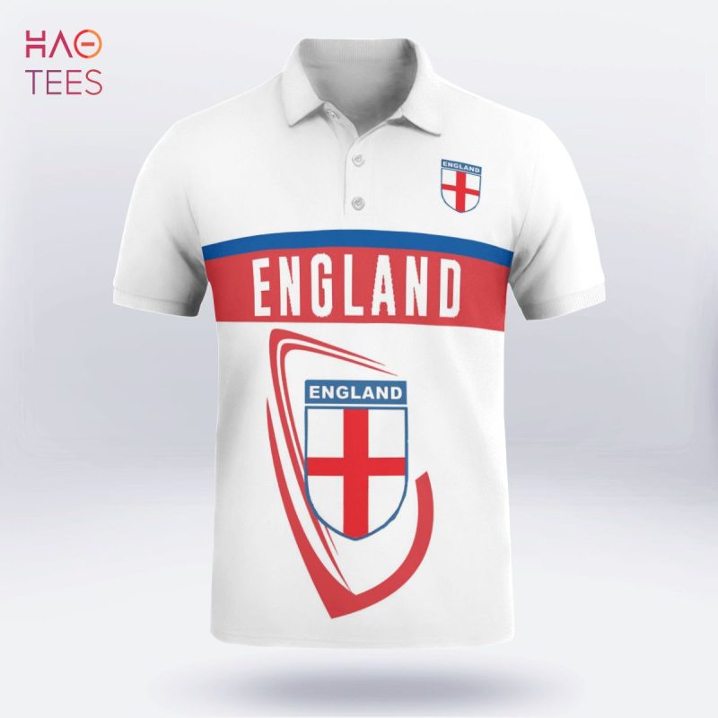 England Team Football World Cup Limited 2022 Polo Shirt Black