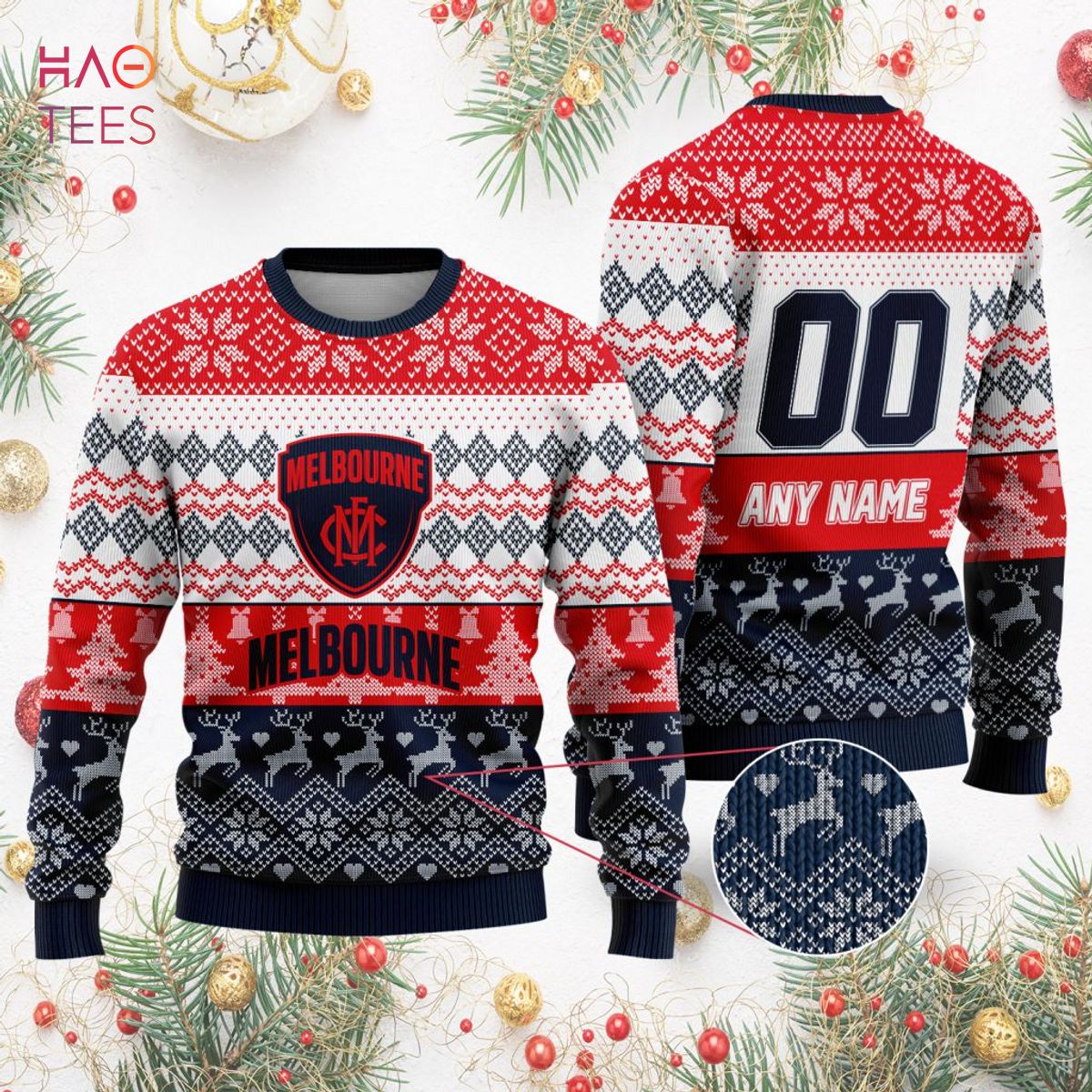 AFL Melbourne Football Club Special Ugly Christmas Sweater