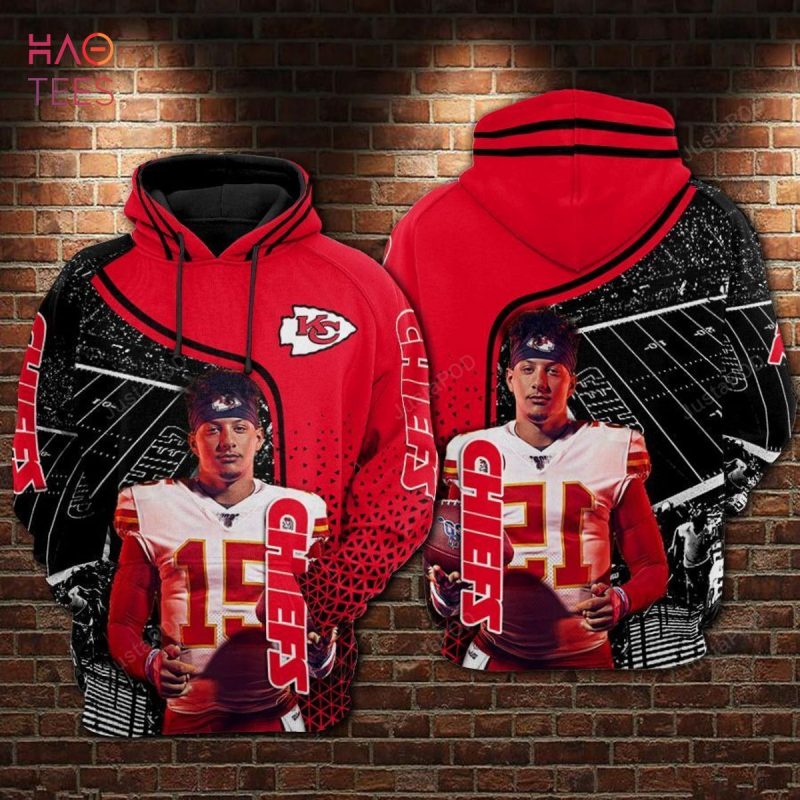 Kansas City Chiefs Nfl Football Stripes Patrick Mahomes 3d Hoodie