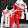 BEST Supreme Red Mix White Luxury Hoodie Limited Edition