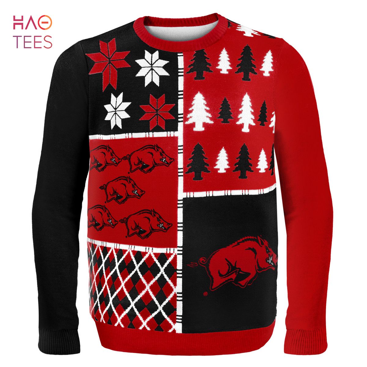 BEST Arkansas Razorbacks Ugly College Sweater BusyBlock