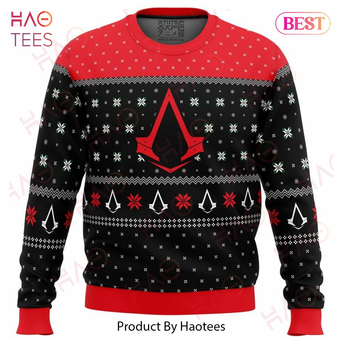 Assassins Creed Assassin Insignia Symbol Ugly Christmas Sweater