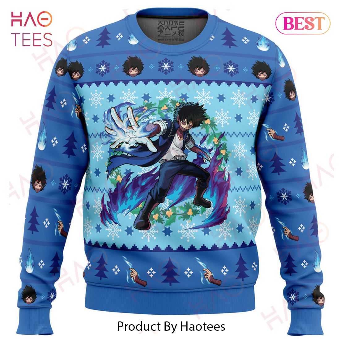 Christmas Dabi My Hero Academia Ugly Christmas Sweater