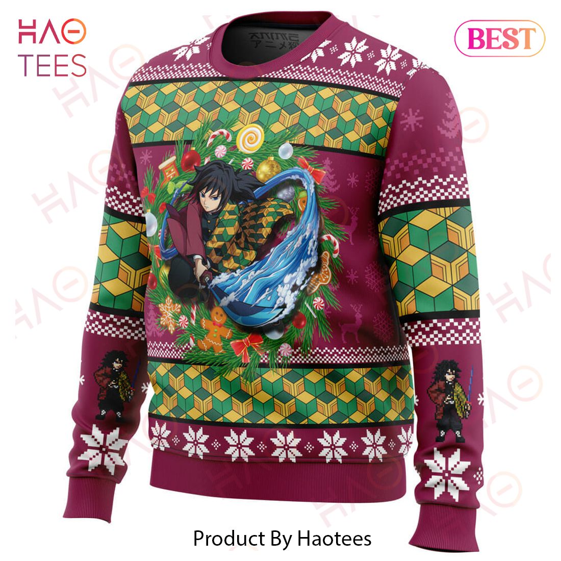 Christmas Giyuu Tomioka Demon Slayer Ugly Christmas Sweater