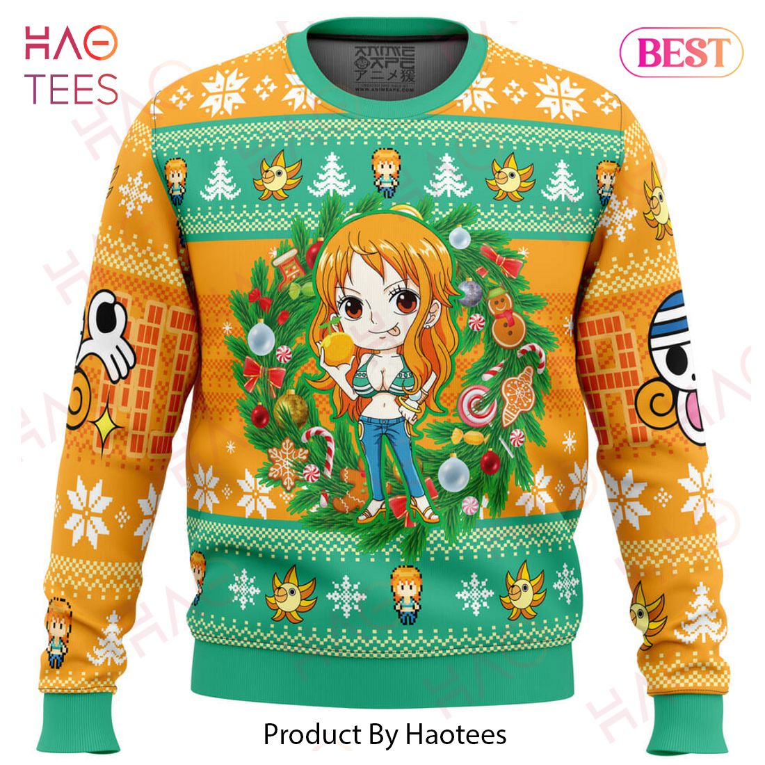 Christmas Nami One Piece Ugly Christmas Sweater