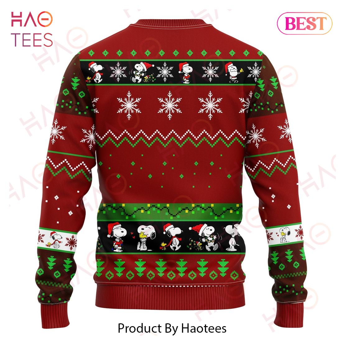 Snoopy Christmas Ugly Sweater Snoopy With Presents Christmas Pattern ...