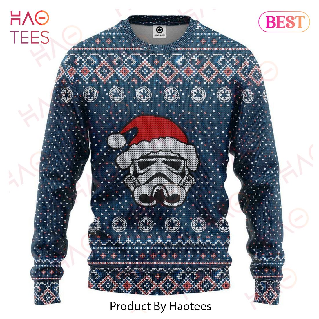 SW Ugly Sweater SW Stormtrooper Christmas Hat Galactic Republic Pattern ...