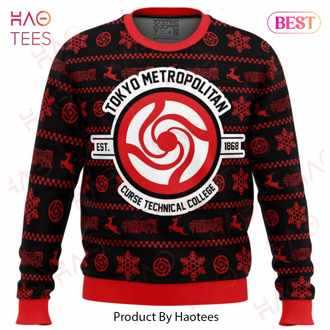 Tokyo Metropolitan Jujutsu Kaisen Ugly Christmas Sweater