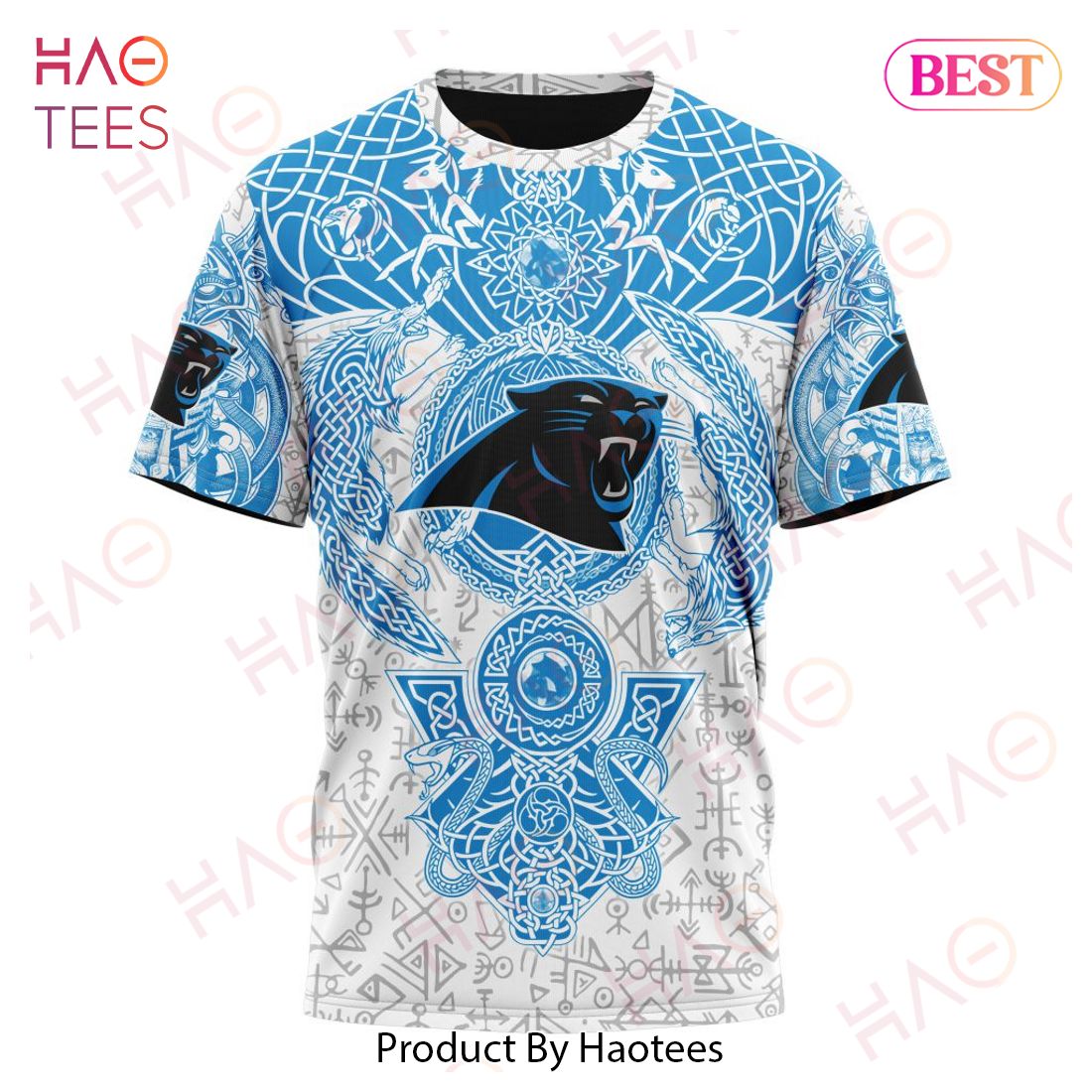 NFL Carolina Panthers Norse Viking Symbols 3D Hoodie