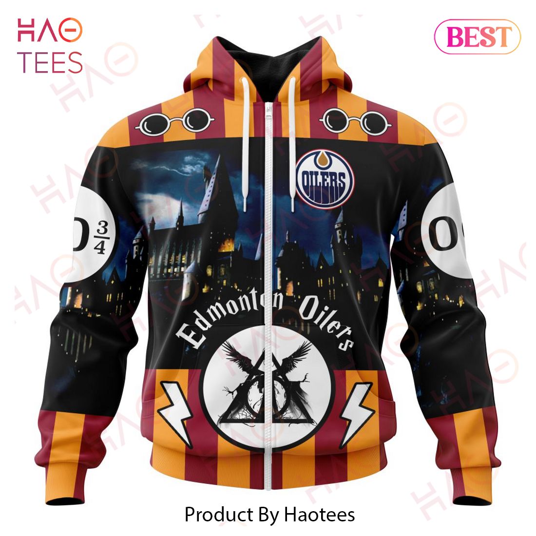 NHL Edmonton Oilers Special Design With Harry Potter Theme 3D Hoodie