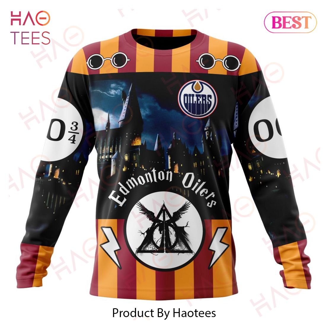 NHL Edmonton Oilers Special Design With Harry Potter Theme 3D Hoodie