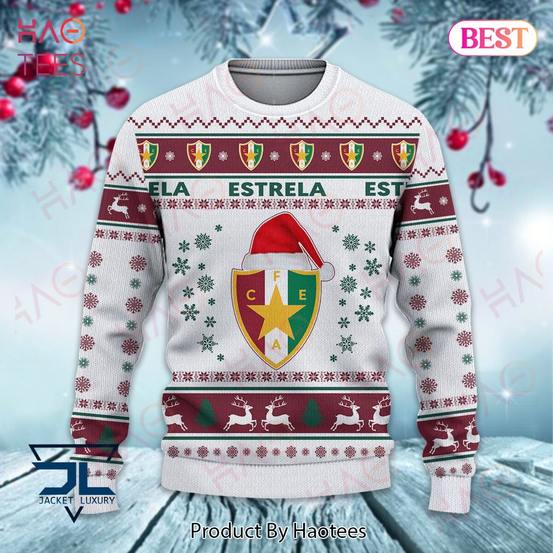 Estrela White Mix Pink Luxury Brand Sweater Limited Edition