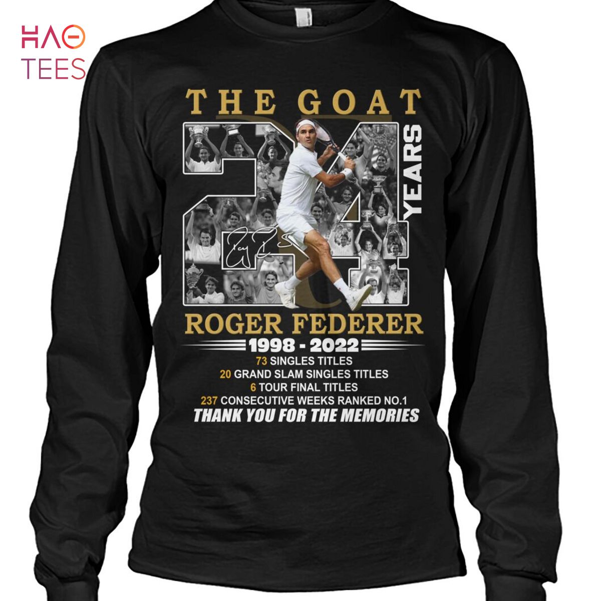The Goat 24 Years Roger Federer Shirt