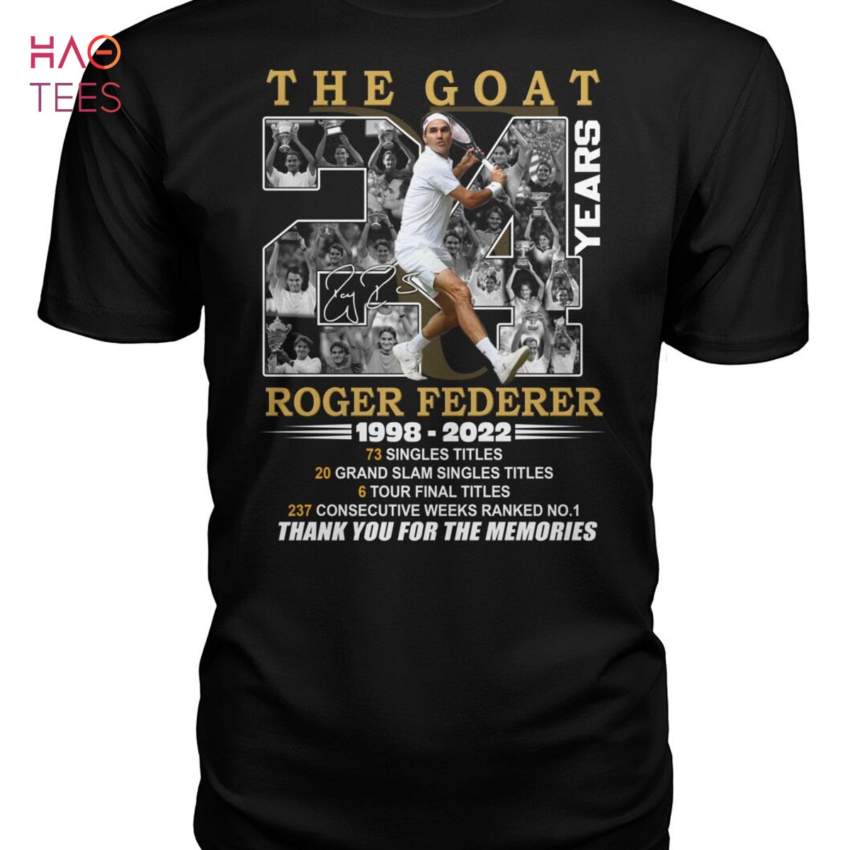 The Goat 24 Years Roger Federer Shirt