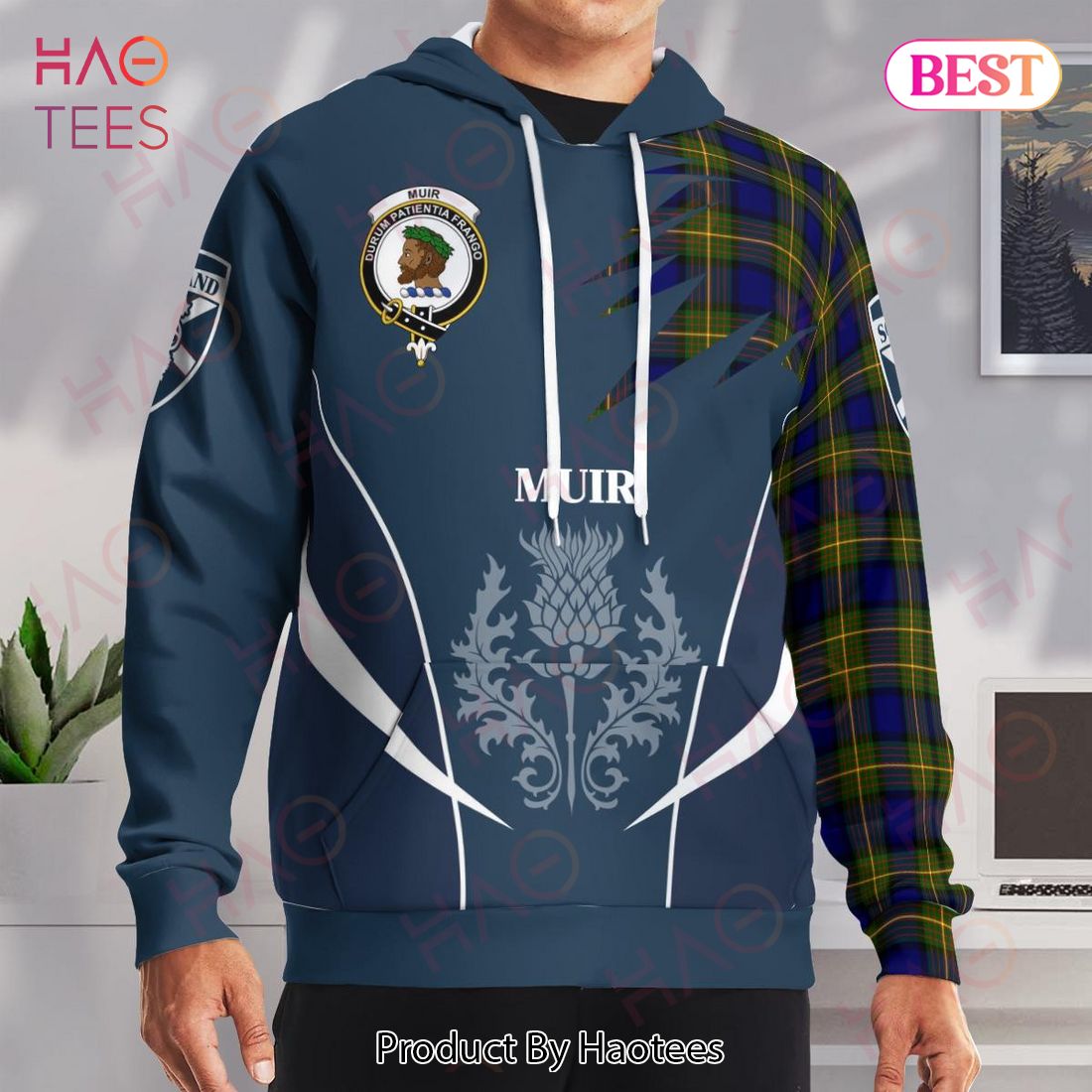 Morrison Clan Badge Rampant Lion Hoodie