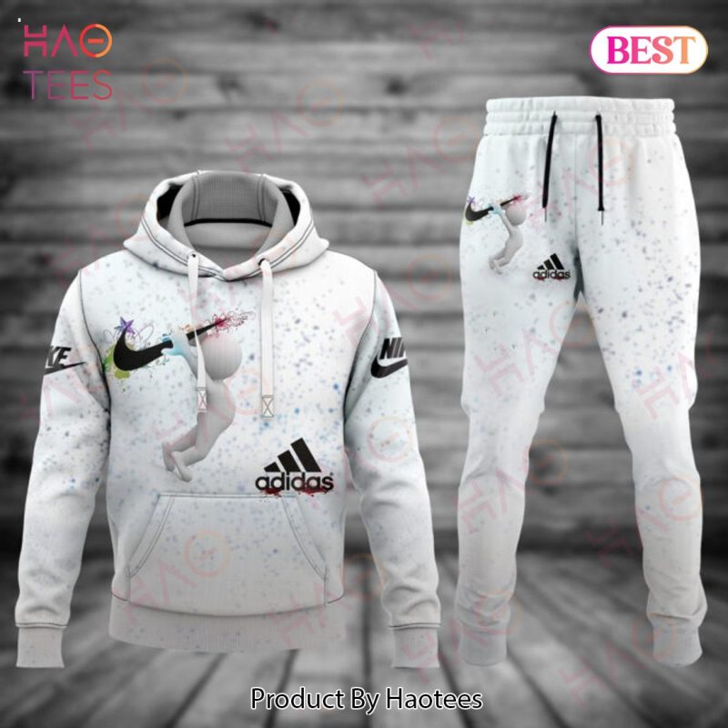 THE BEST Nike Black Red White Luxury Brand Hoodie And Pants POD Design