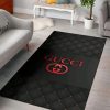 Gucci Black Red Luxury Brand Carpet Rug Limited Edition
