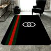 Gucci Black Red Luxury Brand Carpet Rug Limited Edition