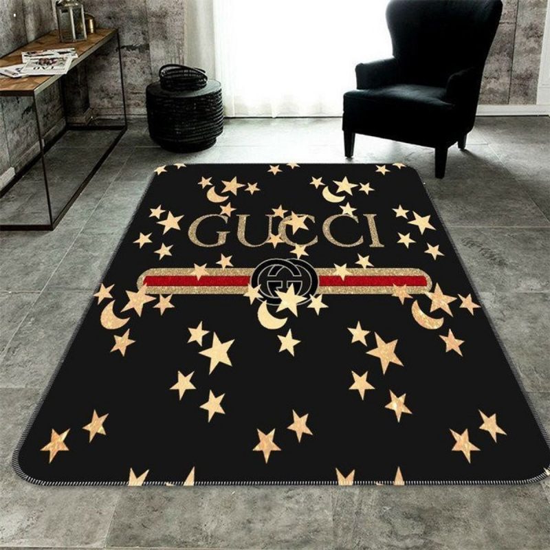 Gucci Printing Snake Mix Black Luxury Brand Carpet Rug Limited Edition
