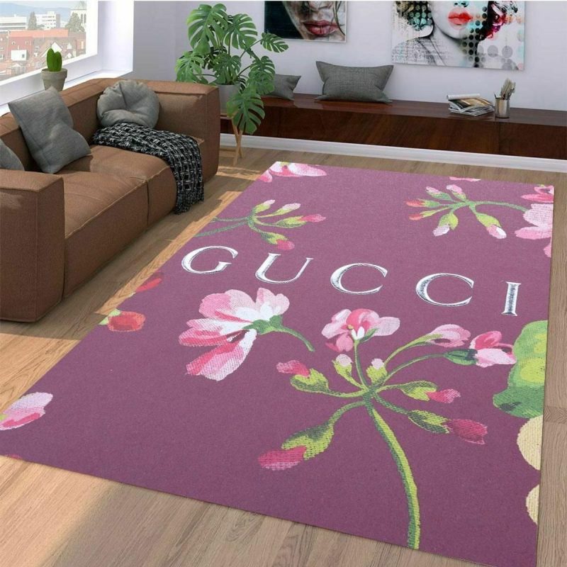 Gucci Queen Pink Luxury Brand Carpet Rug Limited Edition