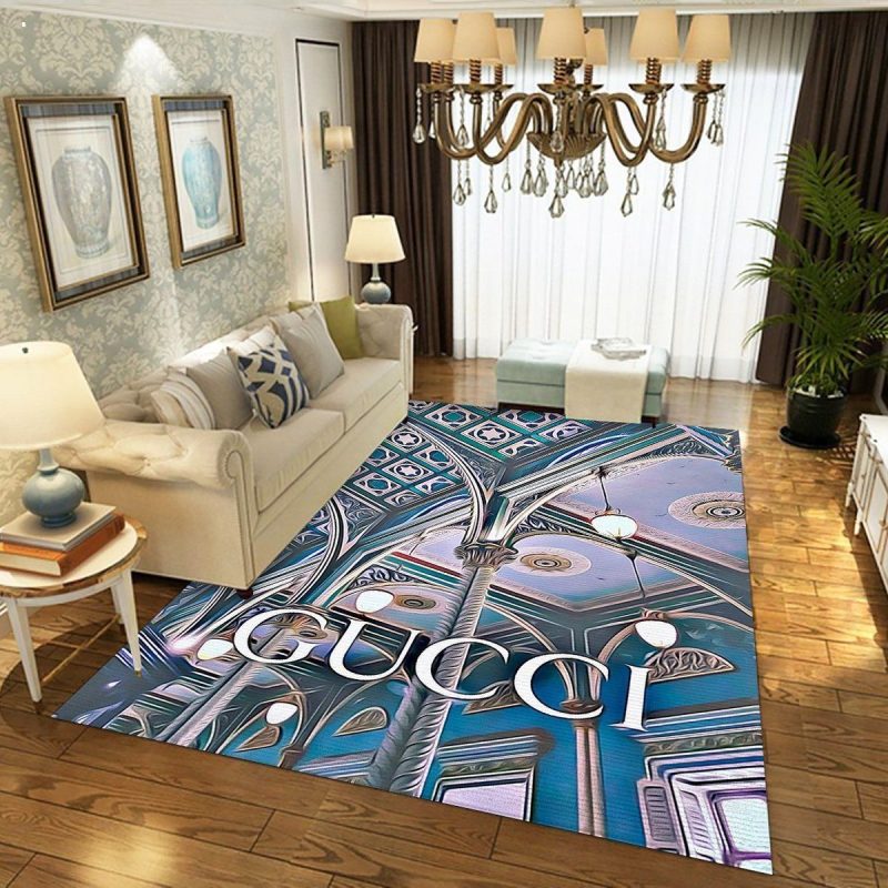 Versace Black Mix White Logo Luxury Brand Carpet Rug Limited Edition