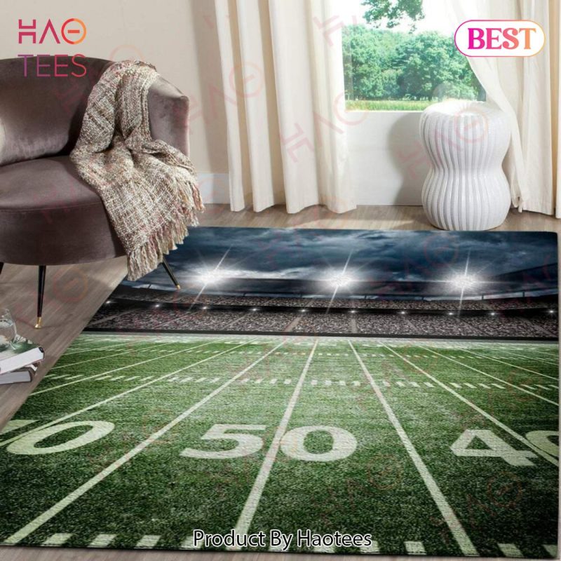 Nfl Football Stadium 50 Yard Line Area Rug Nfl Football Team Logo ...