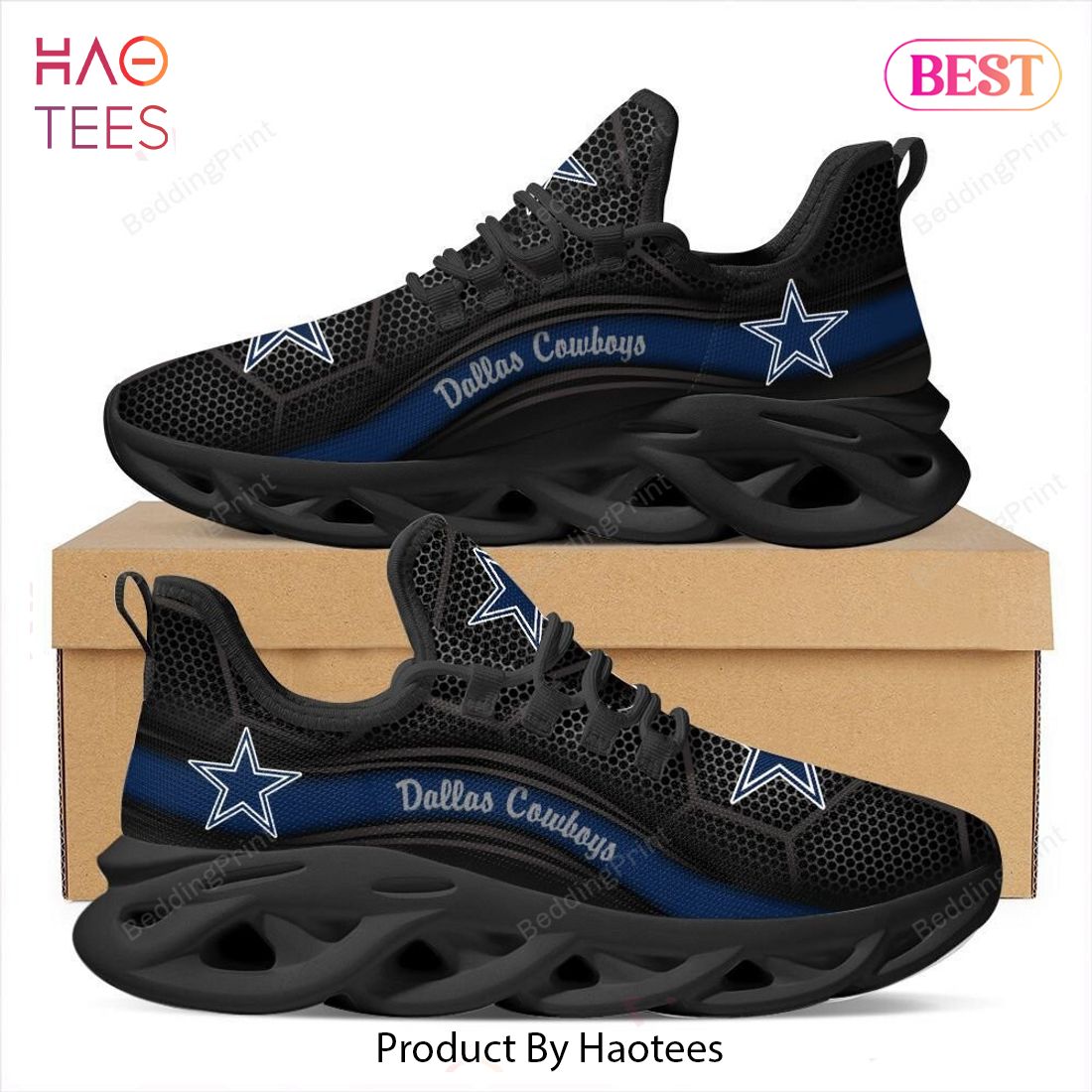 Dallas Cowboys NFL Hot Trend Blue Mix Black Max Soul Shoes