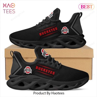 Ohio State Buckeyes NCAA Hot Black Color Max Soul Shoes