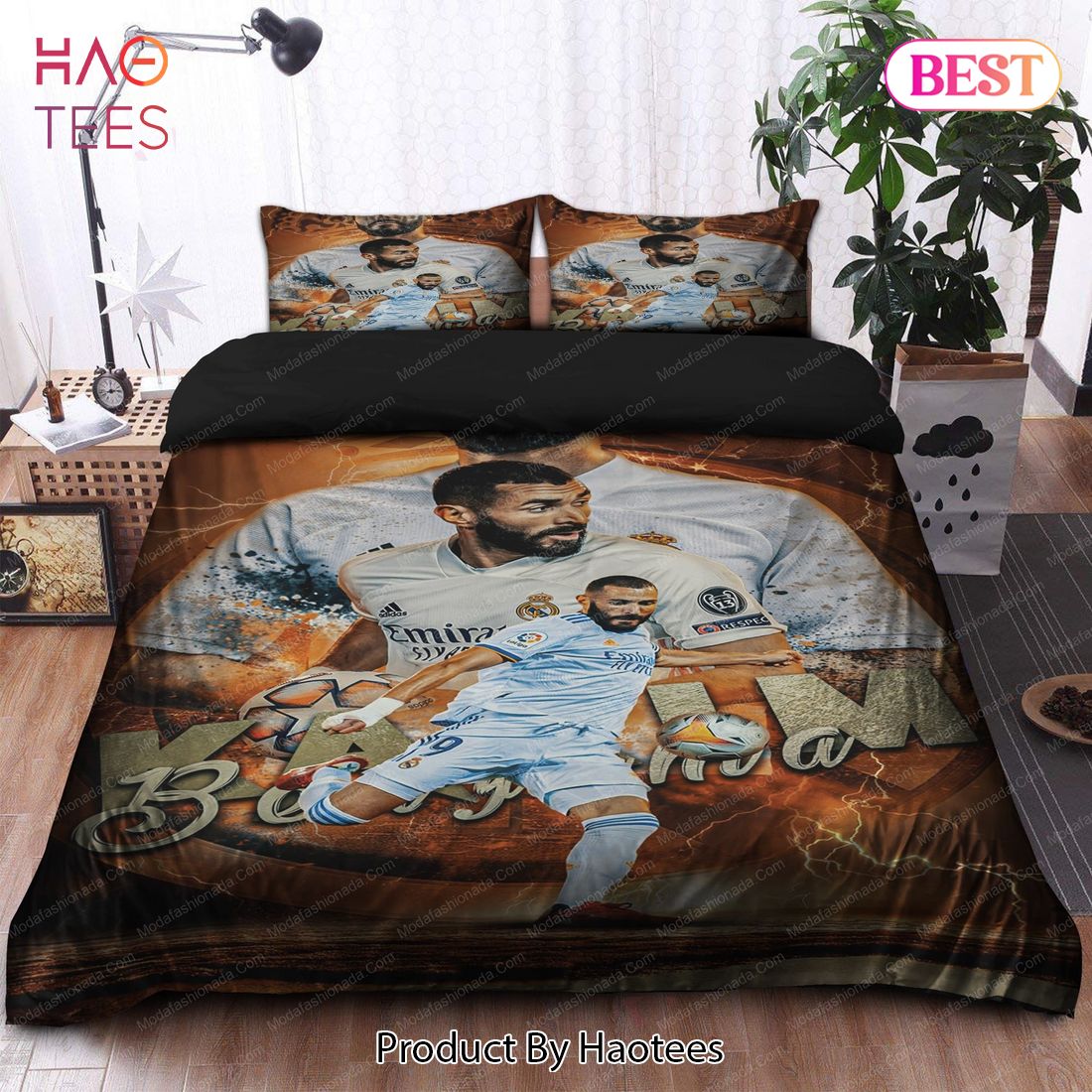 Buy Benzema Legend Real Madrid Laliga 04 Bedding Sets Bed Sets, Bedroom ...