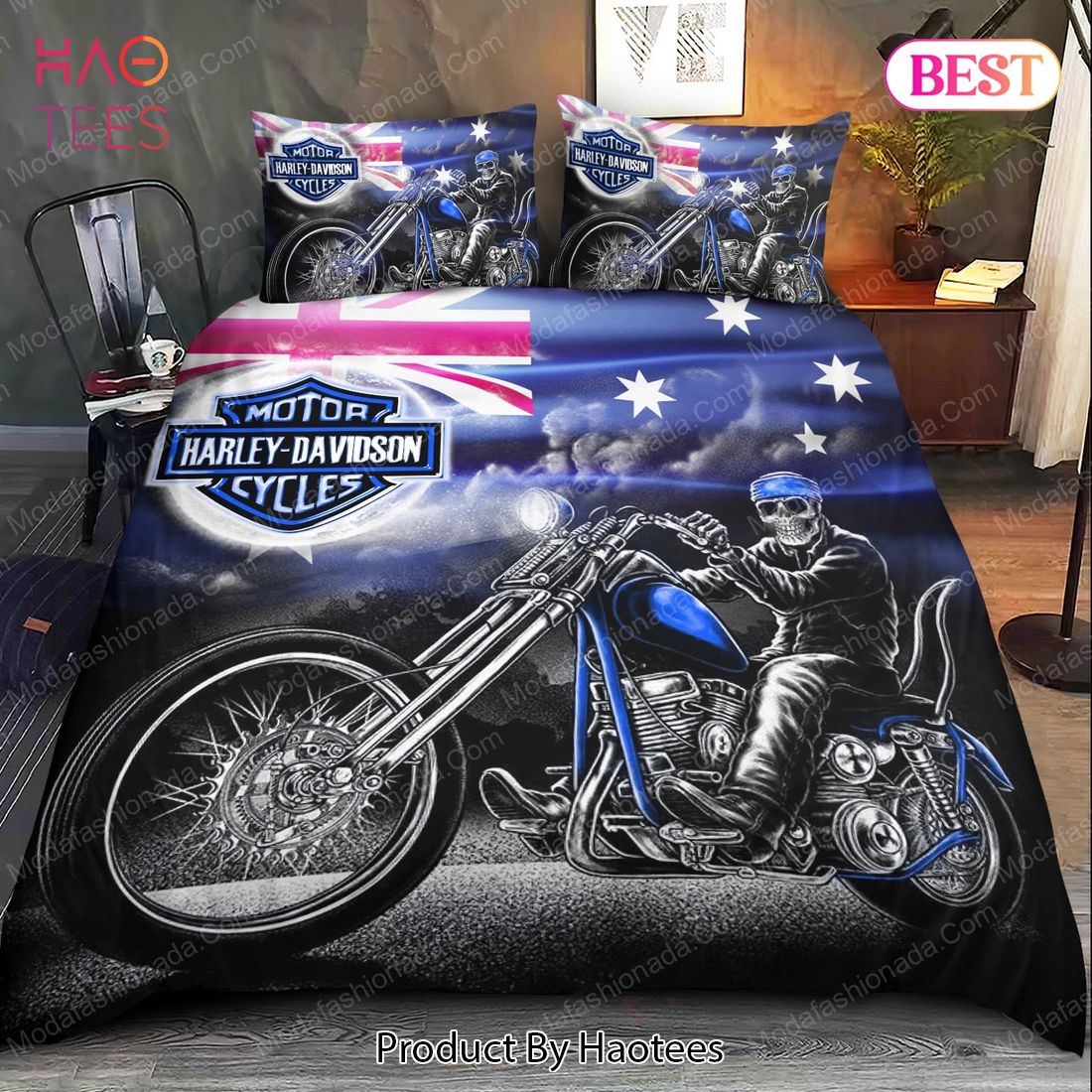 Buy Biker Skull Motorcycle Bedding Sets Bed Sets, Bedroom Sets ...