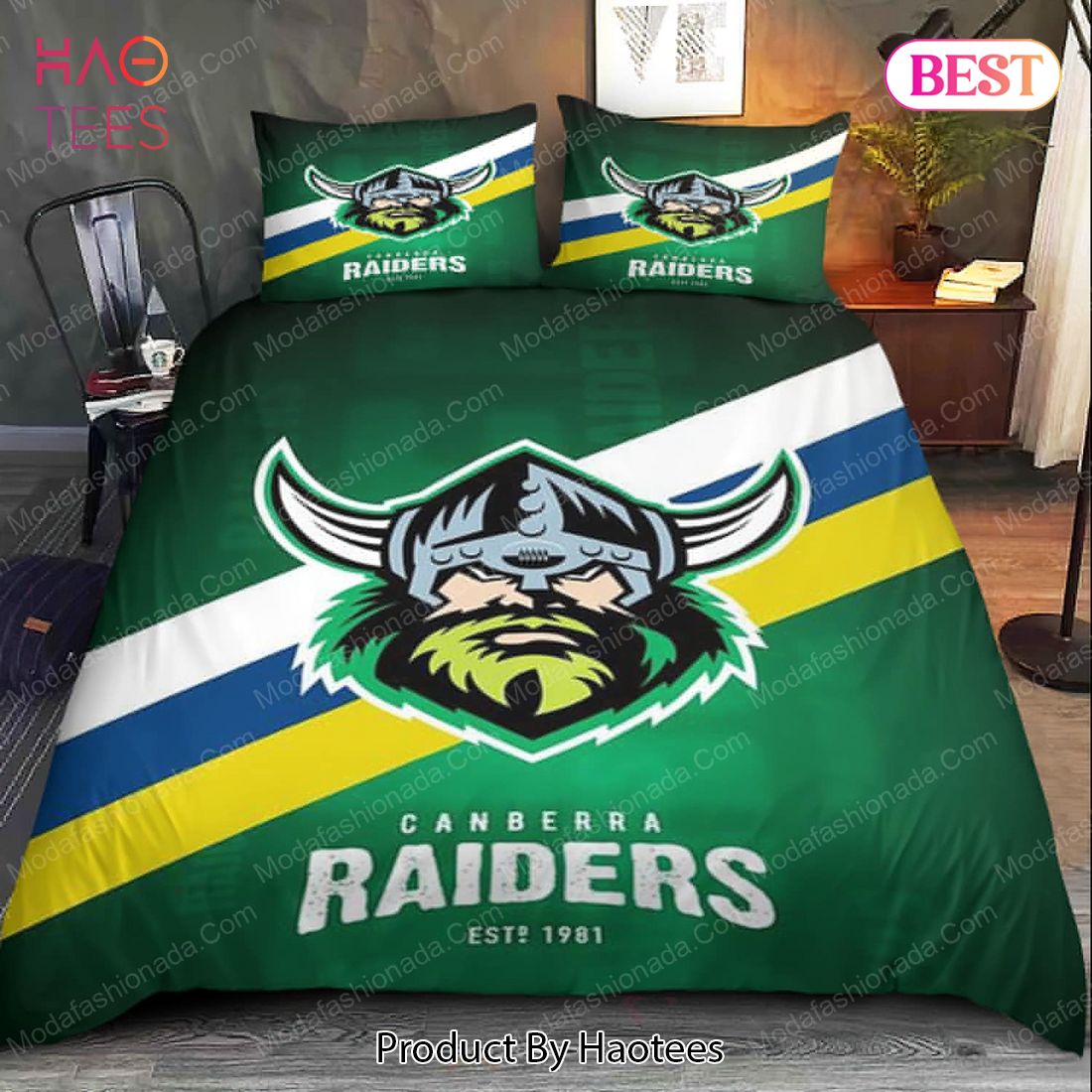 Buy Canberra Raiders Logo Bedding Sets 02 Bed Sets, Bedroom Sets ...