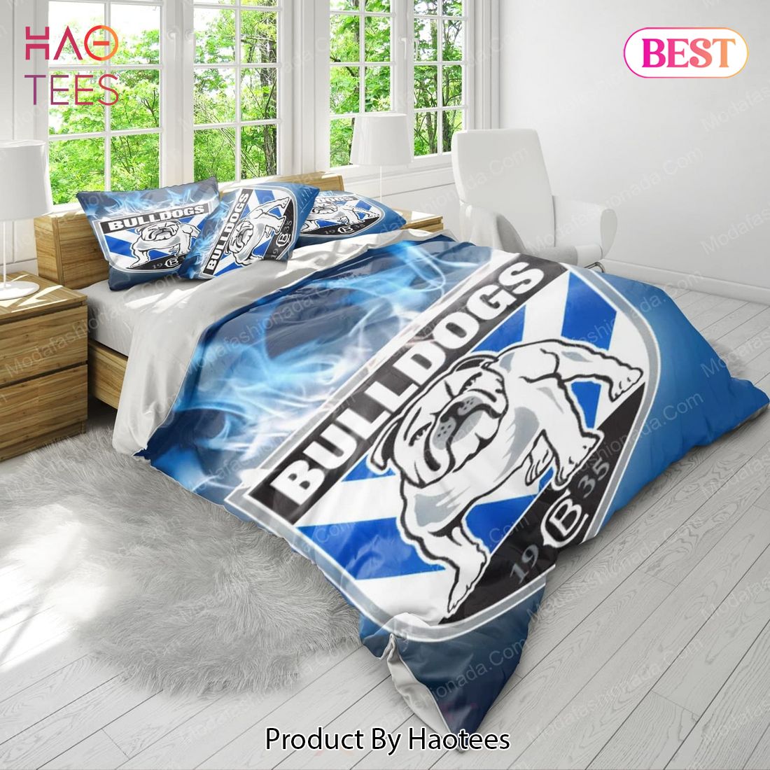 Buy Canterbury Bulldogs Logo Bedding Sets 02 Bed Sets, Bedroom Sets ...