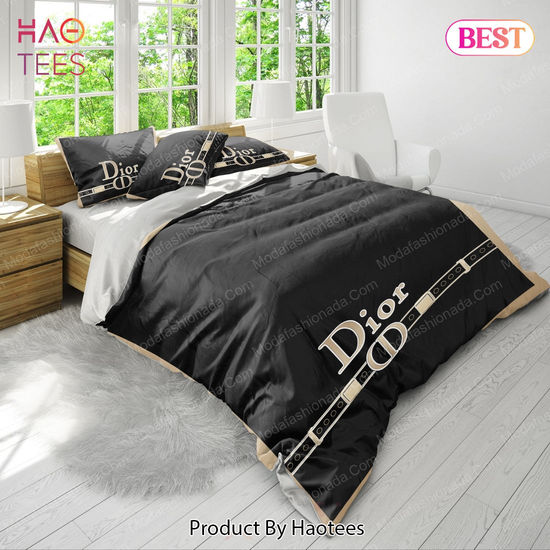 Buy Christian Dior Logo Brands 8 Bedding Set Bed Sets, Bedroom Sets ...