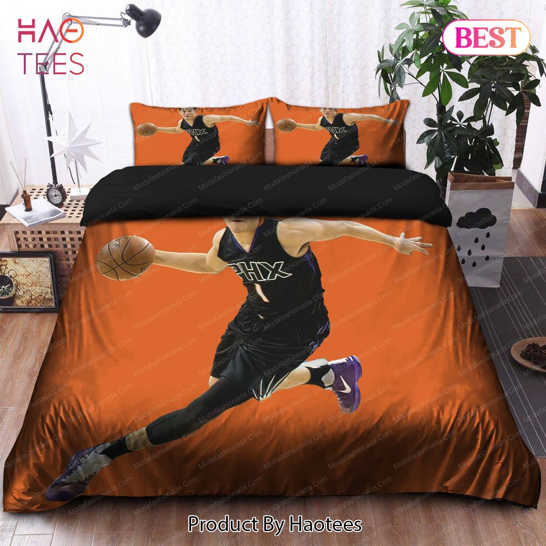Buy Devin Booker Phoenix Suns NBA 84 Bedding Sets Bed Sets, Bedroom ...