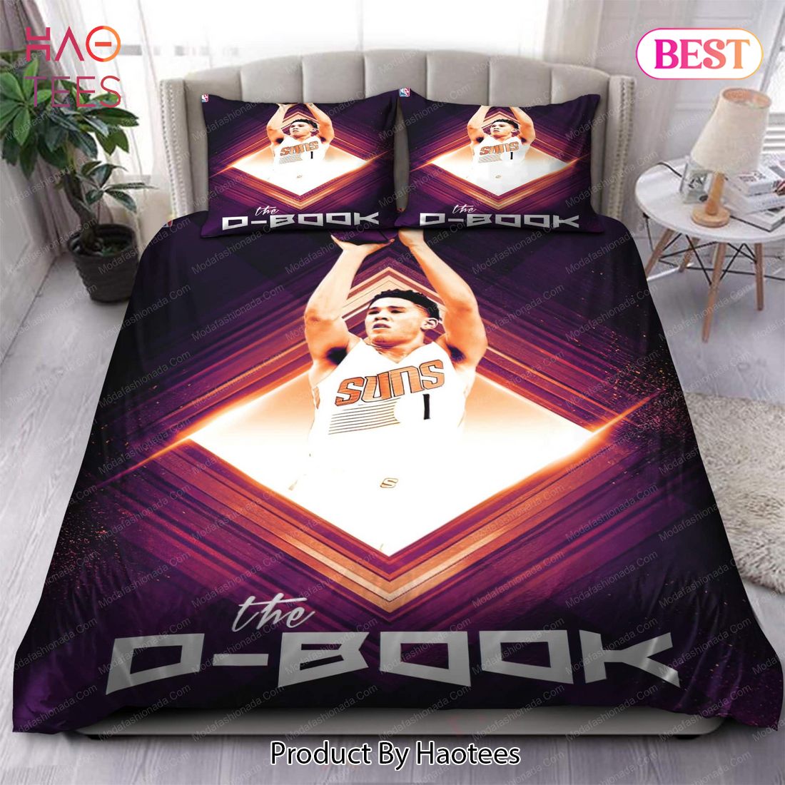 Buy Devin Booker Phoenix Suns NBA 85 Bedding Sets Bed Sets, Bedroom ...