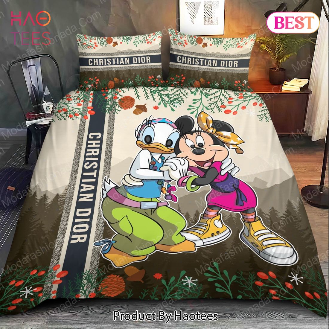 Buy Donal Mickey Mouse Christian Dior Christmas Bedding Sets Bed Sets ...