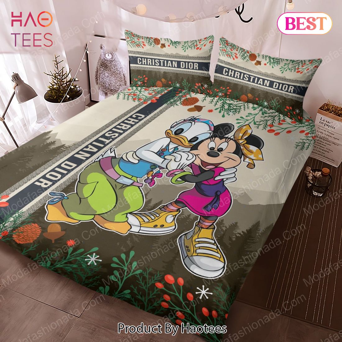 Buy Donal Mickey Mouse Christian Dior Christmas Bedding Sets Bed Sets ...