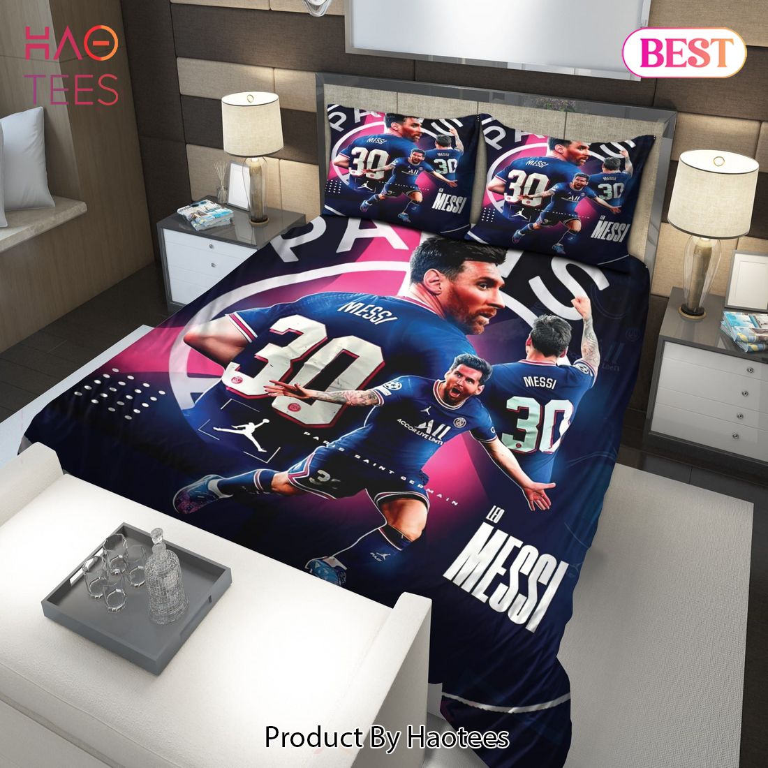 Buy FC PSG Lionel Messi 02 Bedding Sets Bed Sets, Bedroom Sets ...