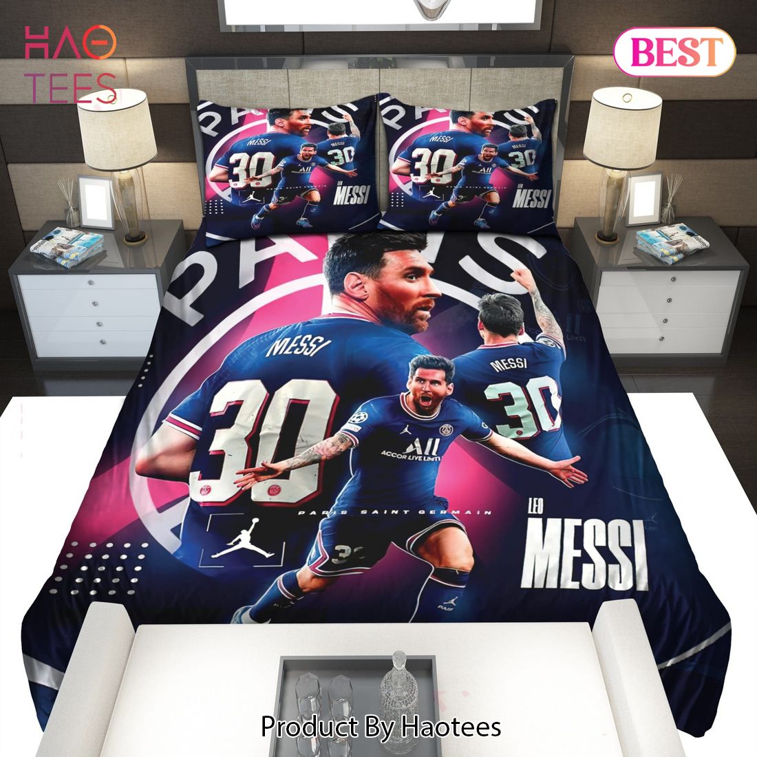 Buy FC PSG Lionel Messi 02 Bedding Sets Bed Sets, Bedroom Sets ...